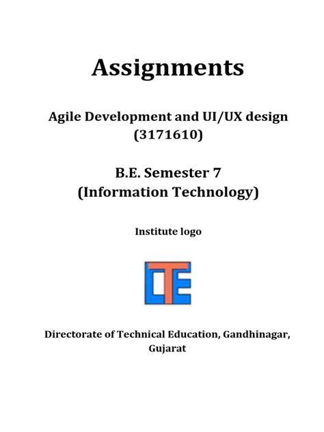 3171610 Uiux Agileassignment 1 Pdf Agile Software Development