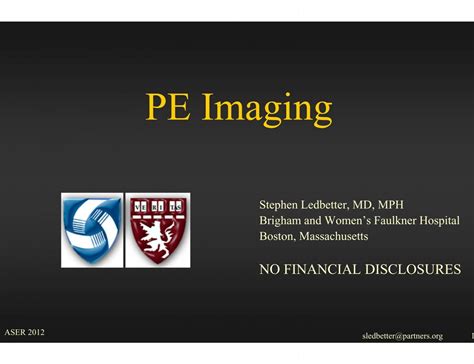 Pe Imaging American Society Of Emergency Radiology