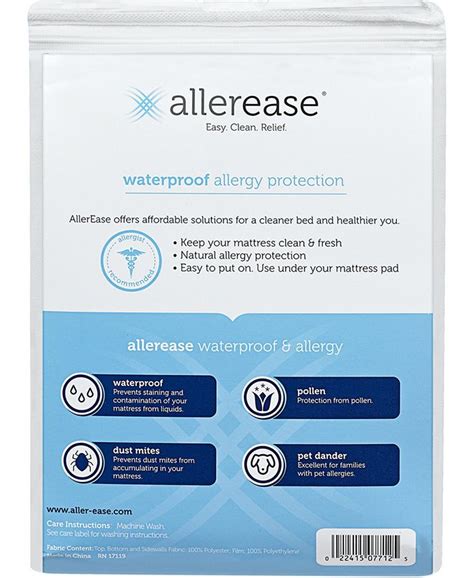 Allerease Waterproof Allergy Protection Zippered Mattress Protectors