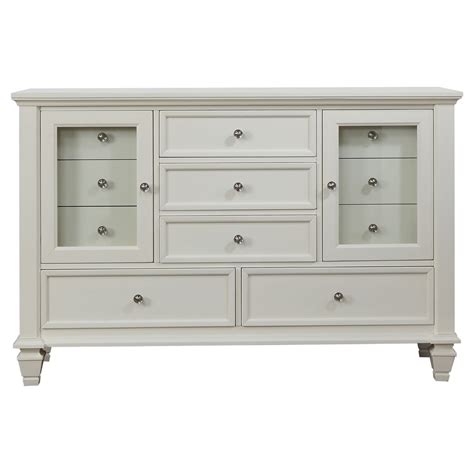 Sandy 5 Piece Queen Beach Bedroom Set Whigh Headboard Cream White At