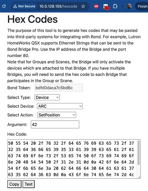 Bond Hex Codes For Third Party Control Systems Beta Bond Home