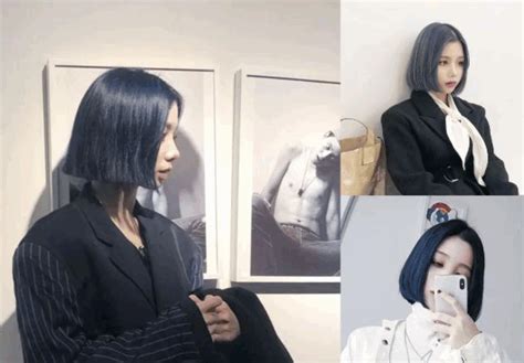 你的发色已过时，2019年流行的“雾霾蓝”发色，最显白最美！ 发色 雾霾 短发 新浪新闻