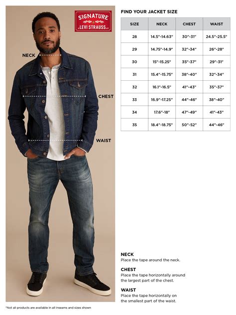 Levi Jacket Size Chart Conversion Jeans Size Chart Ch