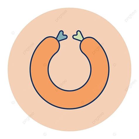Ring Of Raw Sausage Vector Icon Fat Isolated Sausage Vector Fat