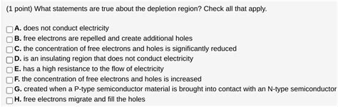 Solved Point What Statements Are True About The Chegg