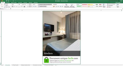 Document Unique Complet Pour Hôtellerie à Télécharger