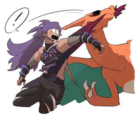 Leon Charizard And Leon Pokemon And 1 More Drawn By Redlhzz Danbooru