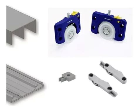 Rieles Correderas Para Puertas Corredizas Placard 3mt Aluminio Tykhe