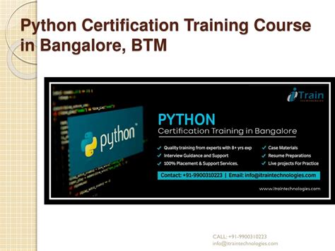 Ppt Python Training In Bangalore Btm Layout Python Course In