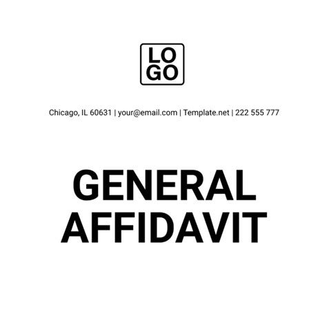 Basic Affidavit Template Edit Online And Download Example
