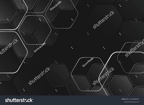 Black Gradient Hexagon Background Design Stock Vector Royalty Free 2136998927 Shutterstock