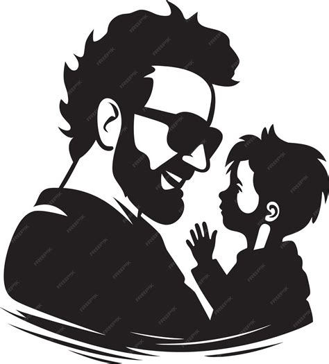 Conexión Generacional Padre E Hijo Símbolo Icónico Herencia Familiar