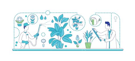 Plants Genetic Engineering Flat Silhouette Vector Illustration Plant
