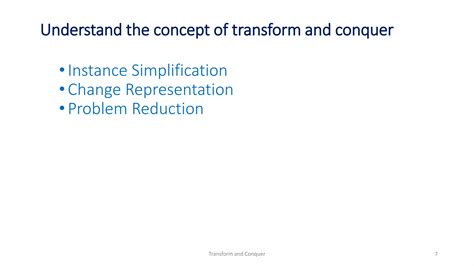 Advanced Algorithms Transform And Conquer Pptx
