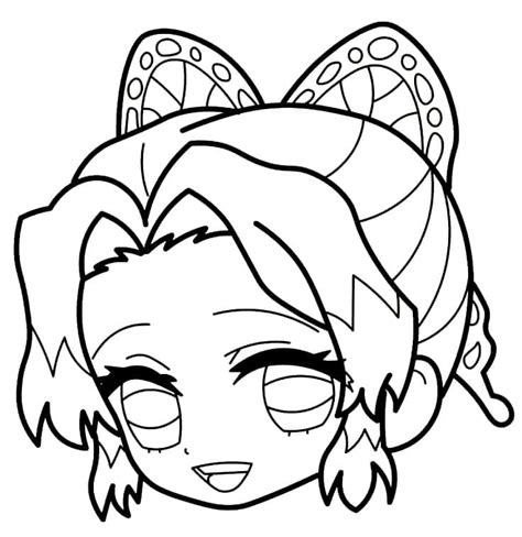 Shinobu Kocho Coloring Pages Coloringlib