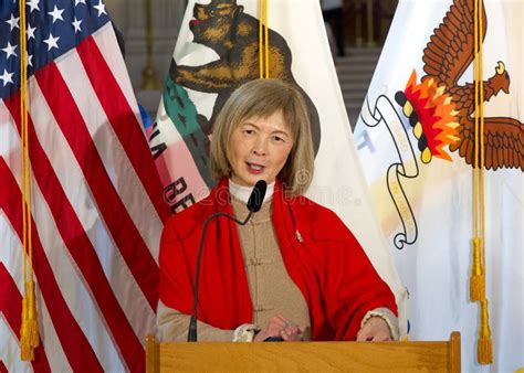 Claudine Cheng Speaking At A Press Conference At City Hall For The