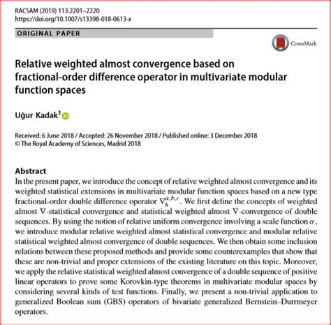 Pdf Relative Weighted Almost Convergence Based On Fractional Order