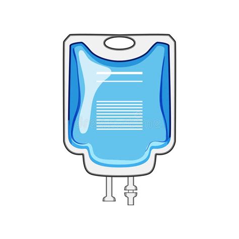 Solution Iv Fluid Bag Cartoon Vector Illustration Stock Illustration