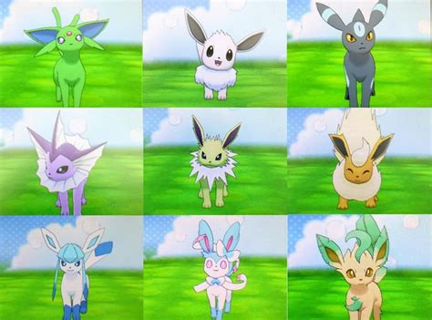Pokemon Eevee Evolutions Shiny