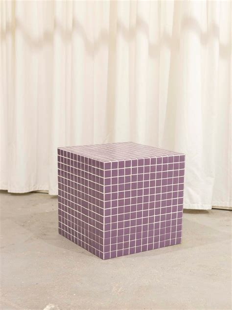 Tile Cube Tile Furniture Handmade Furniture Tile Side Table Home Design Home Decor 400 X 400 X