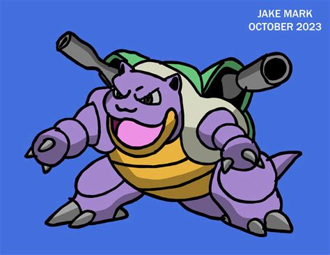 Shiny Blastoise Cartoon By Drawingjakem On Deviantart