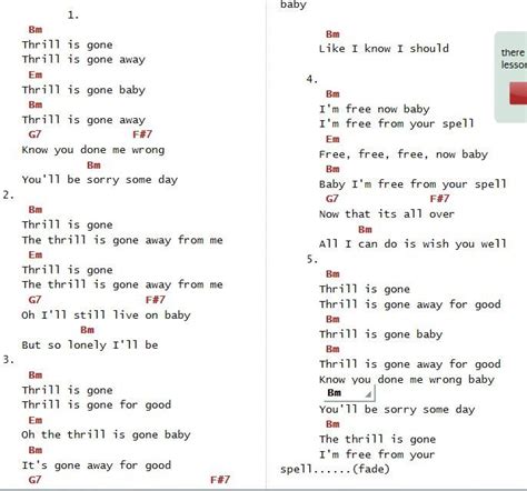 The Thrill Is Gone By Bb King Guitar Songs Ukulele Chords Songs