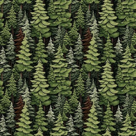 Premium Photo Fir Tree Seamless Pattern Christmas Background