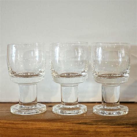 Vintage Port Glasses Cordial Glasses Schnapps Glasses 1970s Mcm Bar
