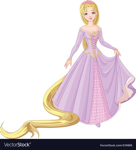Princess Rapunzel Royalty Free Vector Image Vectorstock