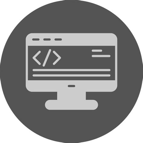 Coding Icon Minimal Grey Circle 67791151 Vector Art At Vecteezy