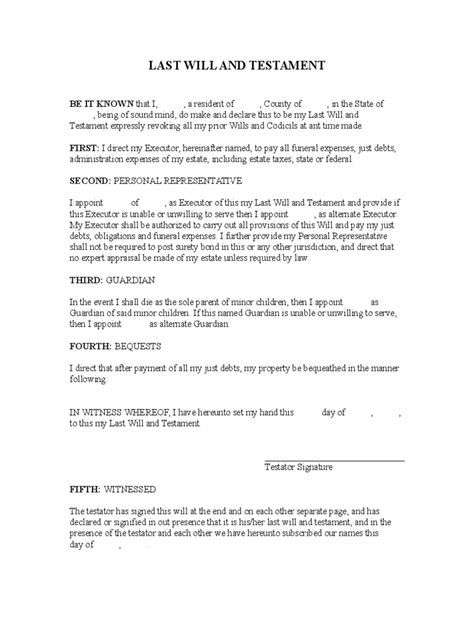 Will And Trust Forms 44 Free Templates In Pdf Word Excel Download