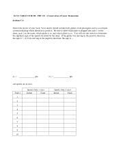 Data Tables For Conservation Of Linear Momentum Experiment Course Hero