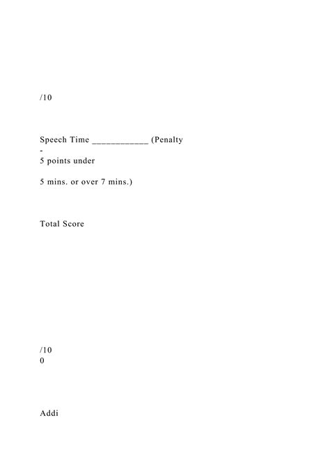 Informative Speech Evaluation Formspeaker Docx