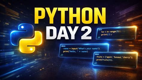 Python Day 2 Youtube