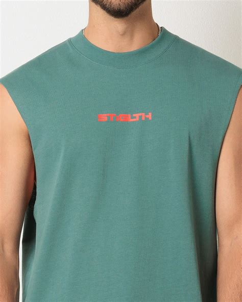 Shop St Goliath Digital Muscle Tank In Jade Fast Shipping And Easy