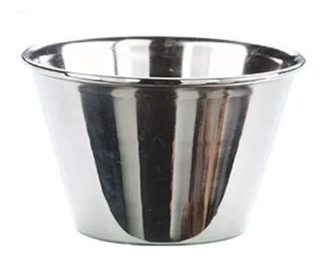 Flanera Molde Flan Individual Dip Salsera Acero Inox 7 Cm Plateado