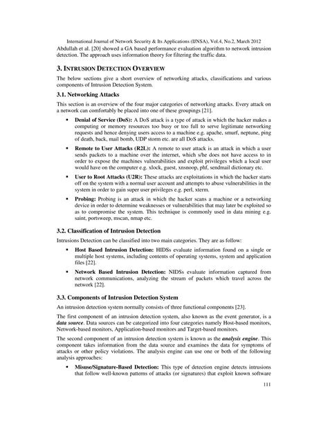 AN IMPLEMENTATION OF INTRUSION DETECTION SYSTEM USING GENETIC ALGORITHM PDF