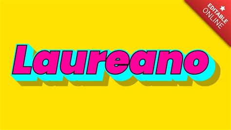 Laureano Vintage Pop Art 3d Text Effect Generator