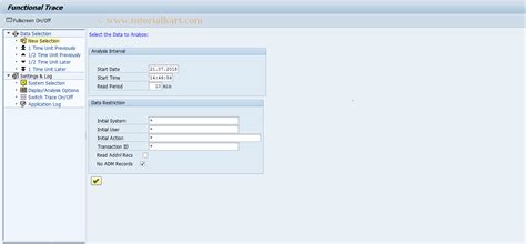 Stattrace Sap Tcode Global Statistics And Traces