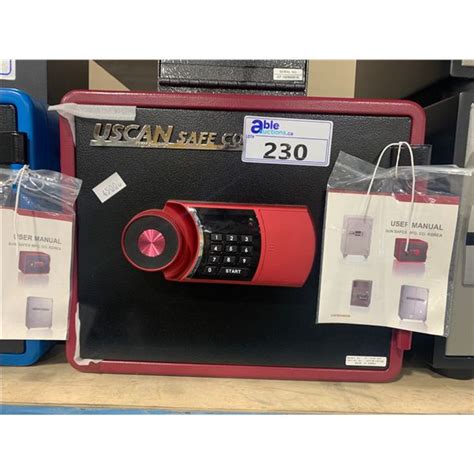 Uscan Safe Co Uc 1968e Red Digital Combination Safe Able Auctions