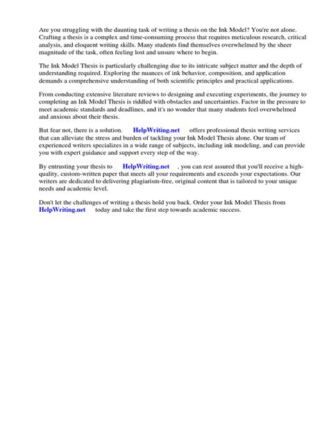 Ink Model Thesis Pdf Thesis Ink