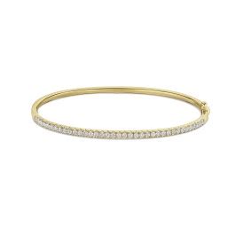 9ct Yellow Gold Round Brilliant 100ct Diamond Bangle