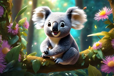 Koala Cartoon Wallpaper Graphic By Forhadx5 · Creative Fabrica