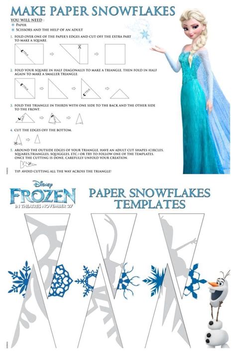 Olaf Snowflake Template Printable Olaf Snowflake Template Printable