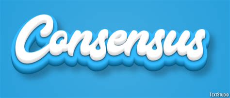 Consensus Text Effect And Logo Design Word