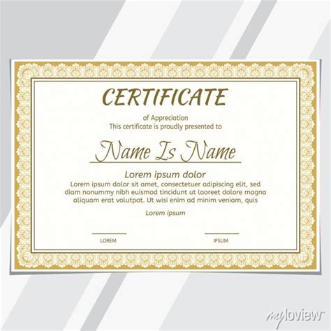 Certificate Potrait And Landscape Template Diploma Border For