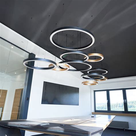 Modern Ceiling Lights Fixtures Led Ring Suspended Light Indoor Pendant