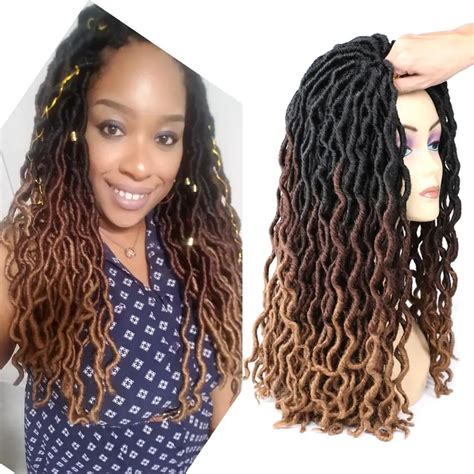 Mtmei Hair 18 24 뿌리 집시 가짜 Locs 크로 셰 뜨개질 머리카락 Pre Looped Faux Locs 크로 셰