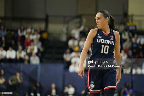 Nika Muhl Of The Uconn Huskies Looks On Against The Marquette Golden
