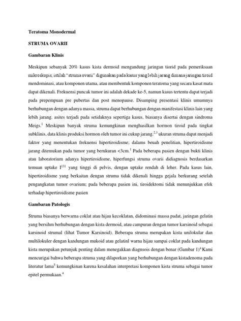 Teratoma Monodermal Pdf Pengembangan Diri Kesehatan Holistik